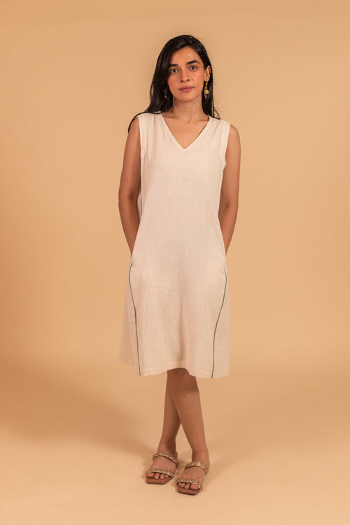 Moralfibre Sleeveless V Neck Dress From "Shapes Collection " – Okhaistore
