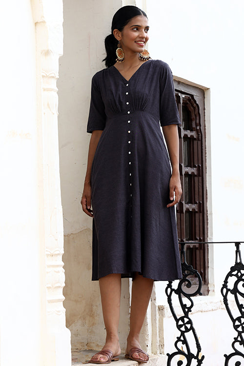 Okhai "New Noir" Pure Cotton Dress – Okhaistore