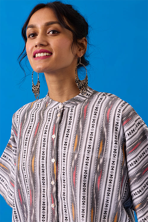 Okhai "Bandha" Hand-Embroidered Pure Cotton Shirt – Okhaistore