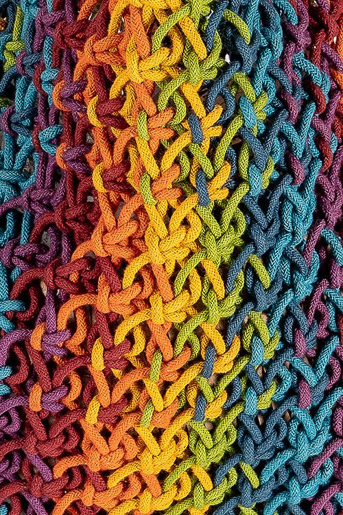 Maya Blended Sriped Hand-Knotted Tote – Okhaistore