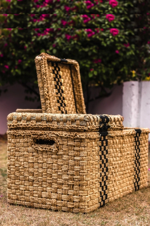 Sirohi Twofold Jute & Cotton Trunk – Okhaistore