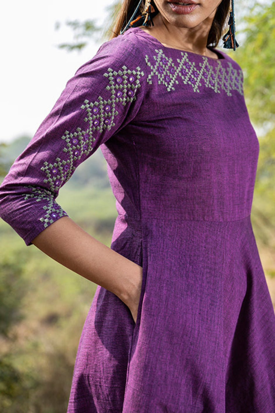 Authentic Hand Embroidered Designer Dresses & Kurtas | Okhai Store ...